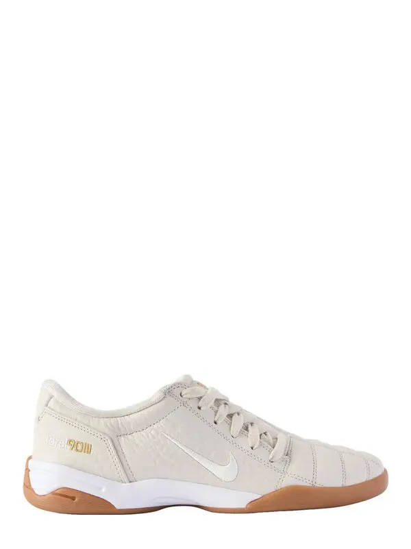 Nike T90 Embroidered Croc-effect Leather Sneakers - Neutrals