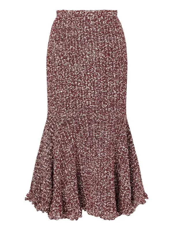 Proenza Schouler Colette Cotton-blend Bouclé Maxi Skirt - Burgundy