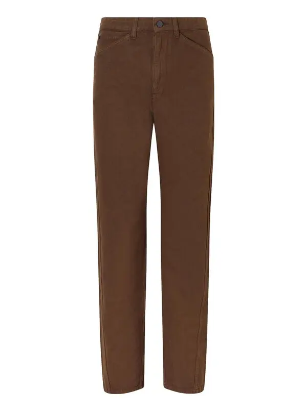 LEMAIRE High-rise Straight-leg Jeans - Brown