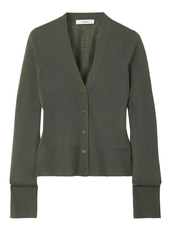 JOSEPH Cashair Cashmere Cardigan - Army Green