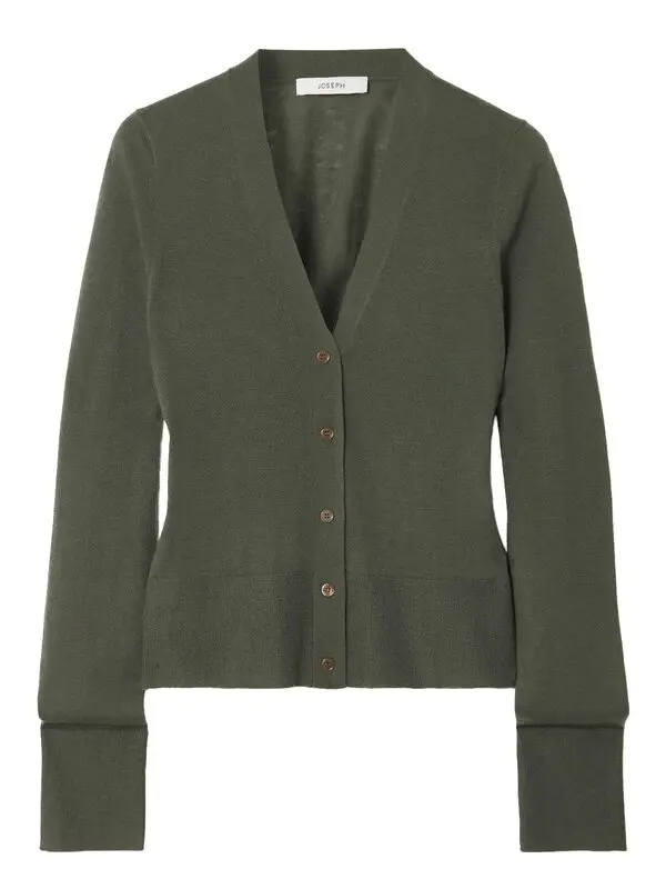 JOSEPH Cashair Cashmere Cardigan - Green