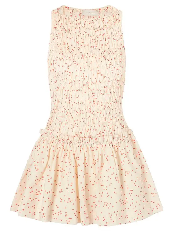 Faithfull The Brand Gala Polka-dot Mini Dress - Neutrals