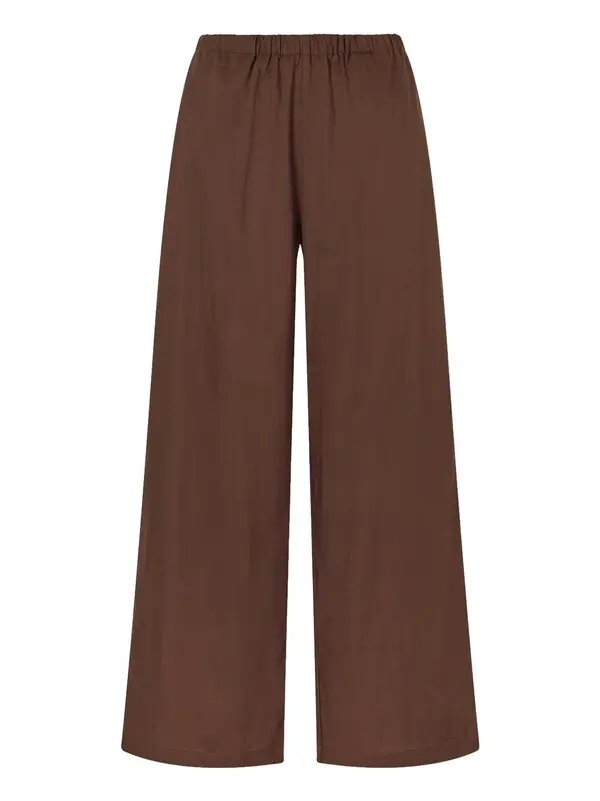 Faithfull The Brand Sabine Cotton-poplin Straight-leg Pants - Brown
