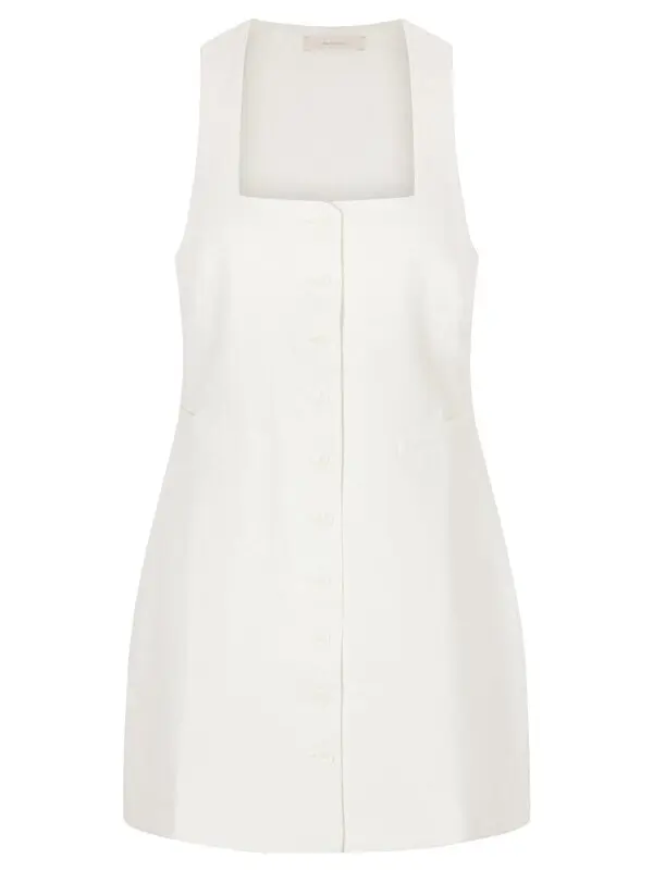 Faithfull The Brand Jacques Linen Mini Dress - White