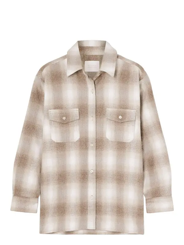 Citizens Of Humanity Kota Checked Cotton-flannel Shirt - Beige