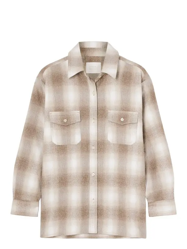 Citizens Of Humanity Kota Checked Cotton-flannel Shirt - Neutrals