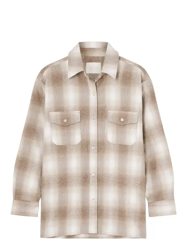 Citizens Of Humanity Kota Checked Cotton-flannel Shirt - Neutrals
