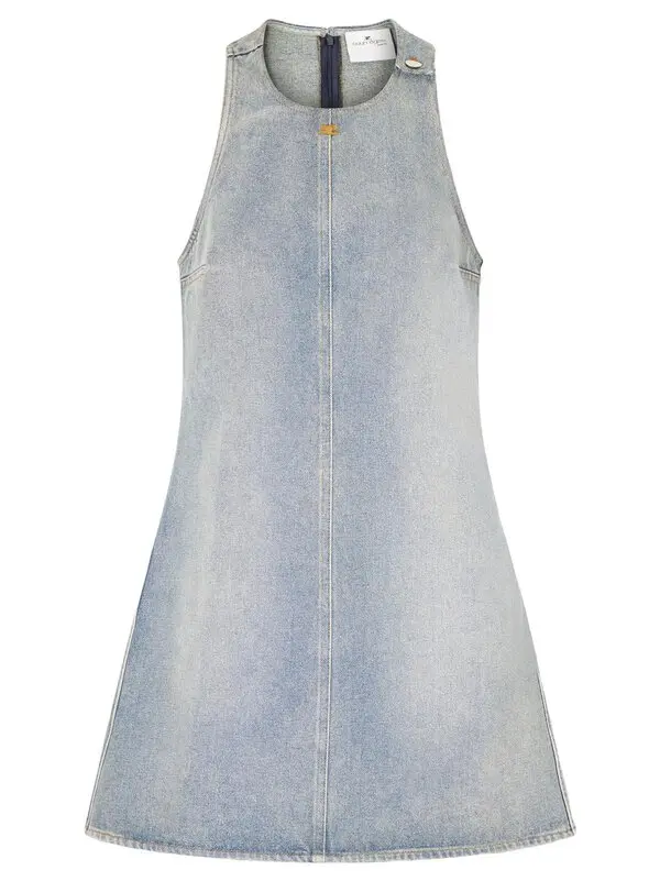 COURREGES Heritage Denim Mini Dress - Blue