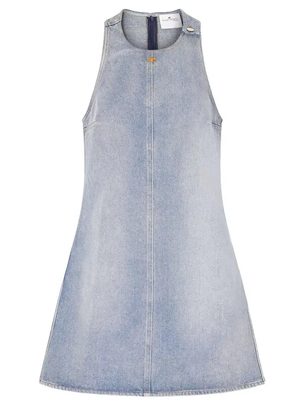 COURREGES Heritage Denim Mini Dress - Light Denim