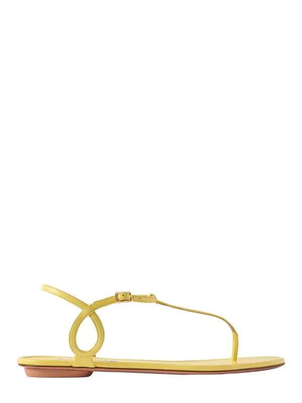 AQUAZZURA Almost Bare Leather Sandals - Yellow