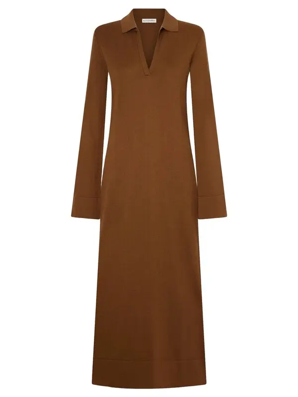 Altuzarra Arp Cotton And Silk-blend Maxi Dress - Brown