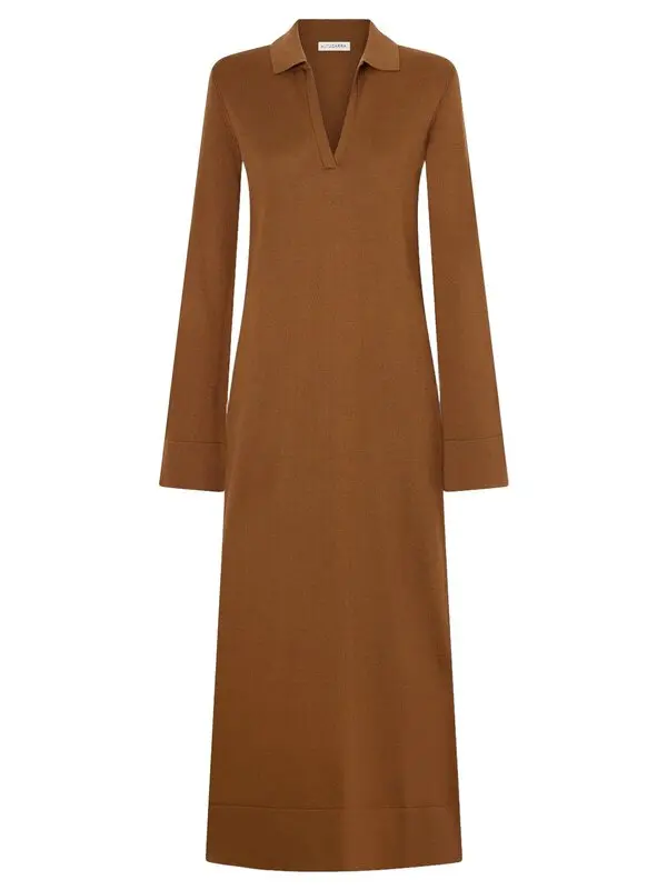 Altuzarra Arp Cotton And Silk-blend Maxi Dress - Brown