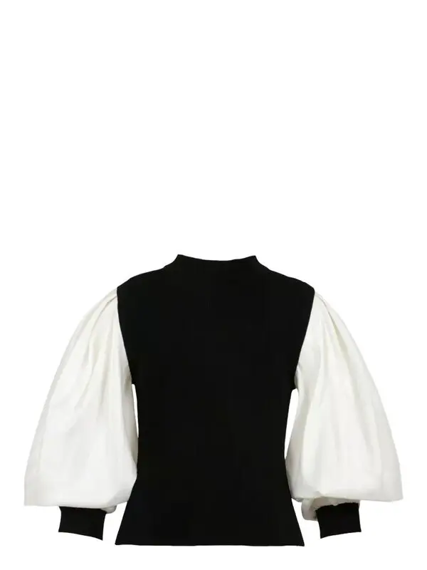 Simkhai Jackie Satin-sleeve Top - Black