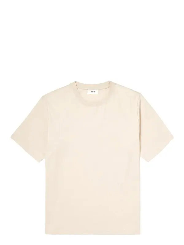 Nn07 Jett 30026 Cotton-jersey T-shirt - Neutrals