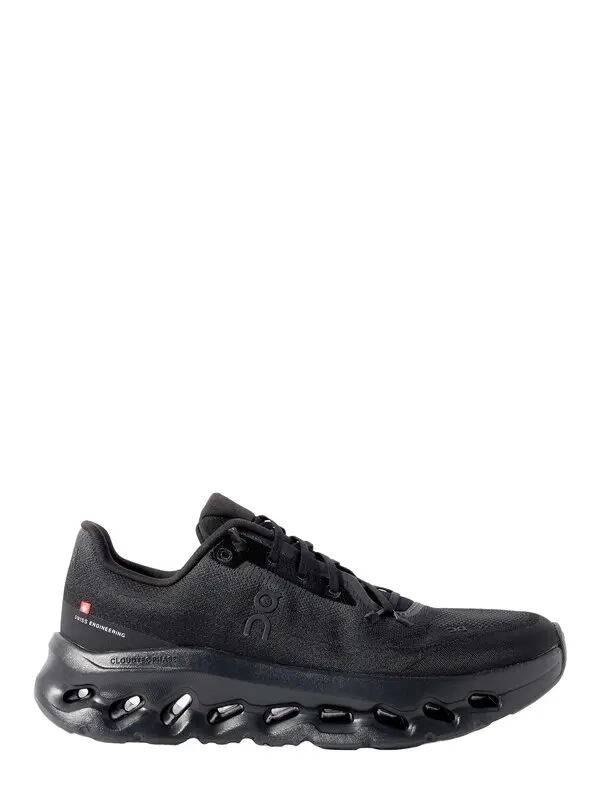 On Cloudtilt Stretch-knit Sneakers - Black