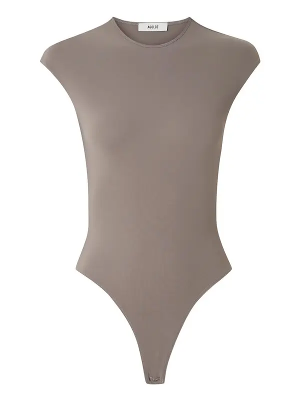 AGOLDE Agata Stretch-jersey Bodysuit - Brown