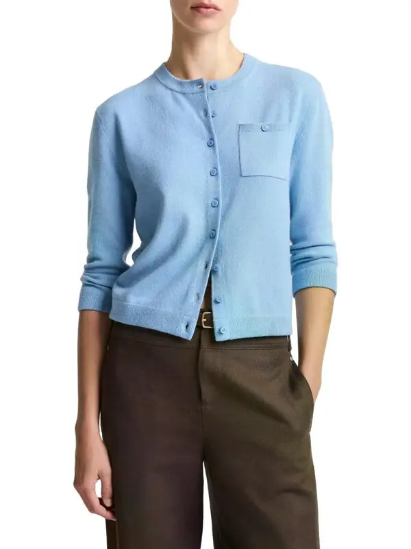Vince Chest-pocket Cardigan - Blue
