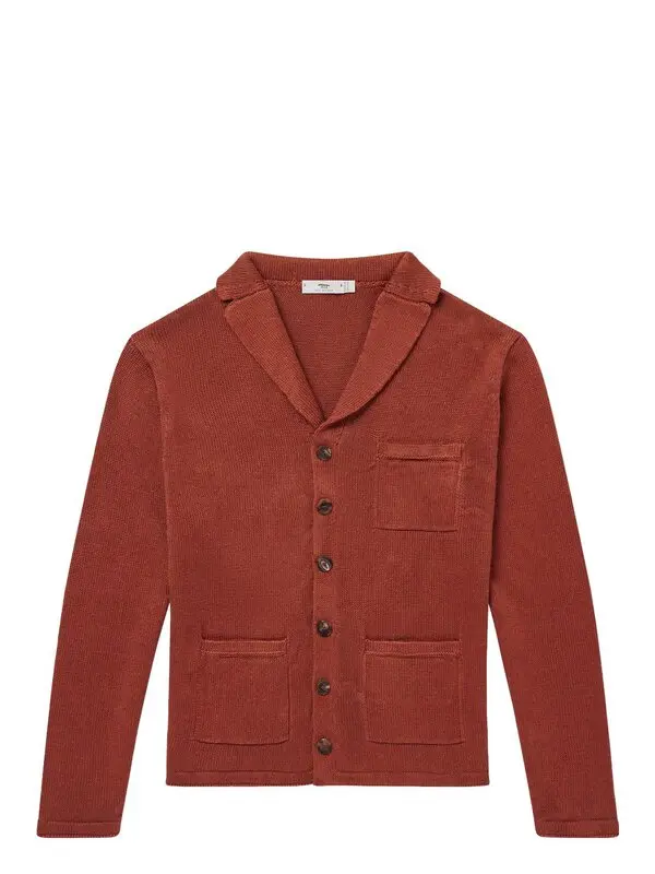 Inis Meáin Pub Jacket Linen Cardigan - Red