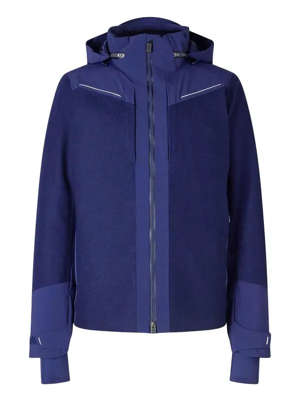 Kjus Frostline Padded Shell-trimmed Wool Hooded Jacket - Navy