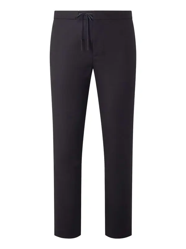 MAISON MARGIELA Slim-fit Virgin Wool-twill Drawstring Trousers - Black