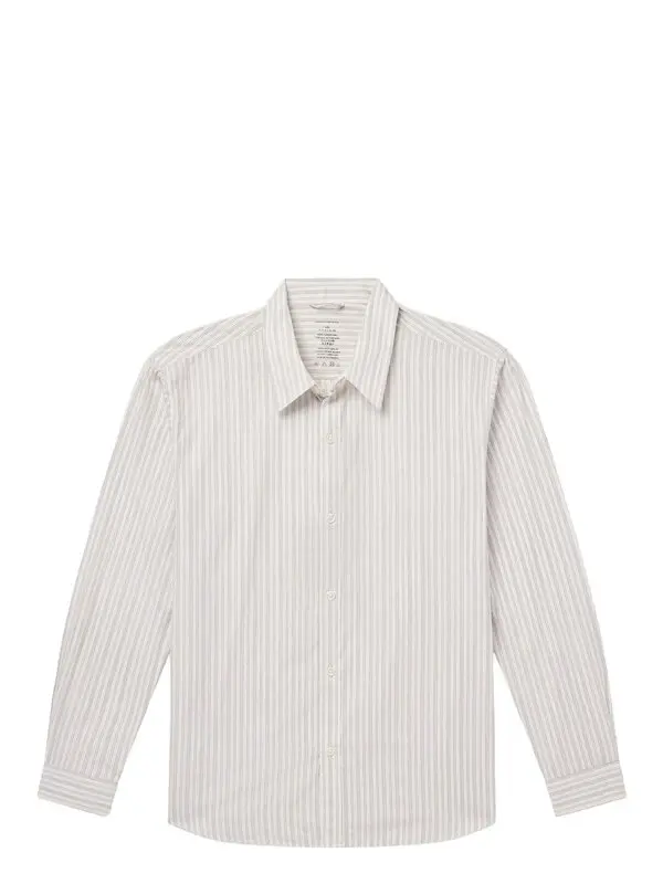 MFPEN Evening Striped Cotton-poplin Shirt - Neutrals