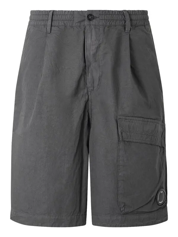 C.P. COMPANY Straight-leg Cotton Reps Cargo Shorts - Gray