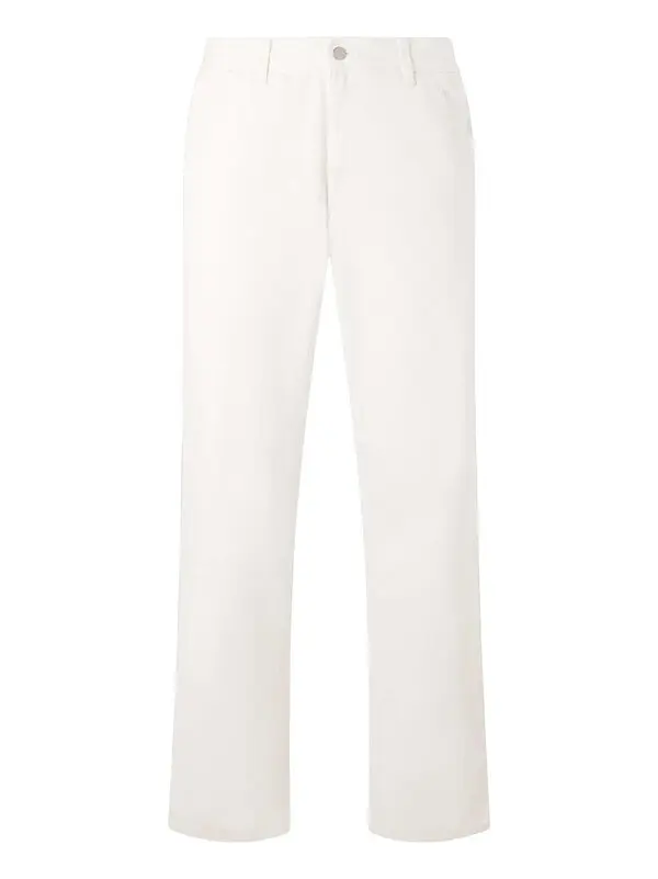 Carhartt Work In Progress Single Knee Straight-leg Logo Jeans - White