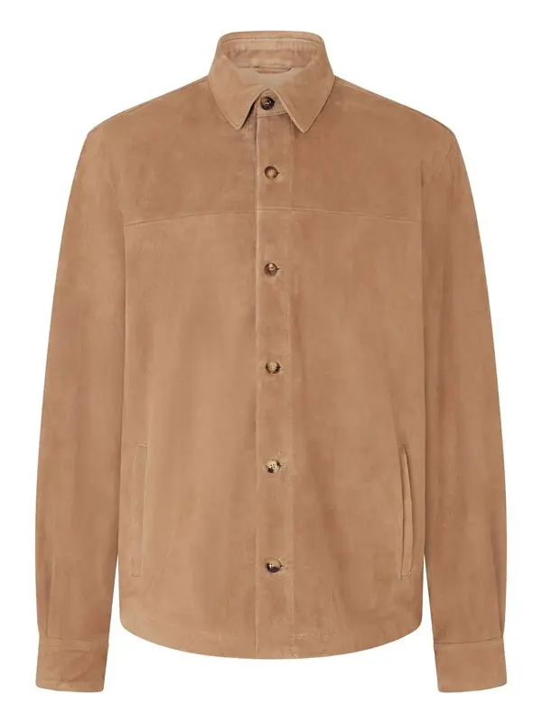 Boglioli Suede Overshirt - Beige