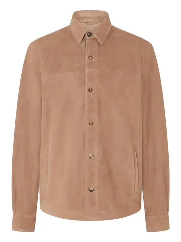 Boglioli Suede Overshirt - Neutrals