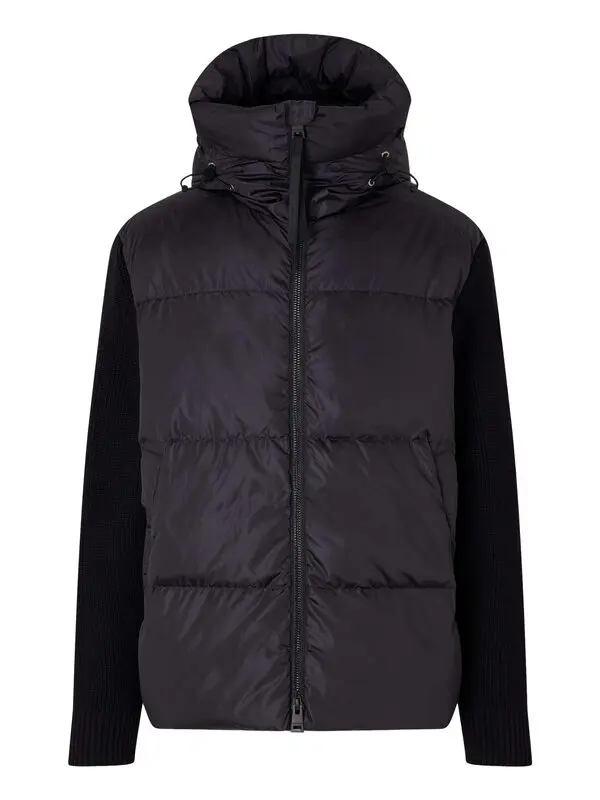 Canada Goose Hybridge® Wool And Quilted Shell Hooded Down Jacket - Black
