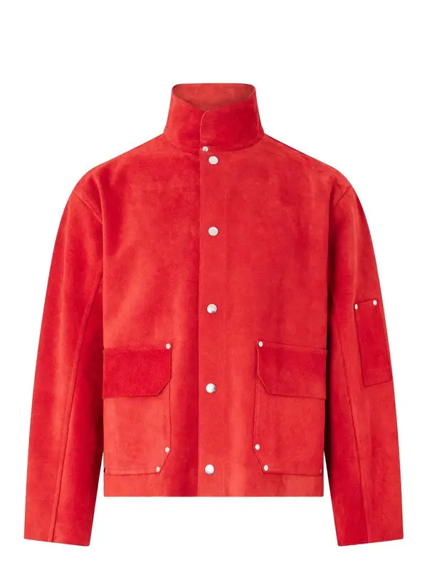 BODE Welding Suede Jacket - Red