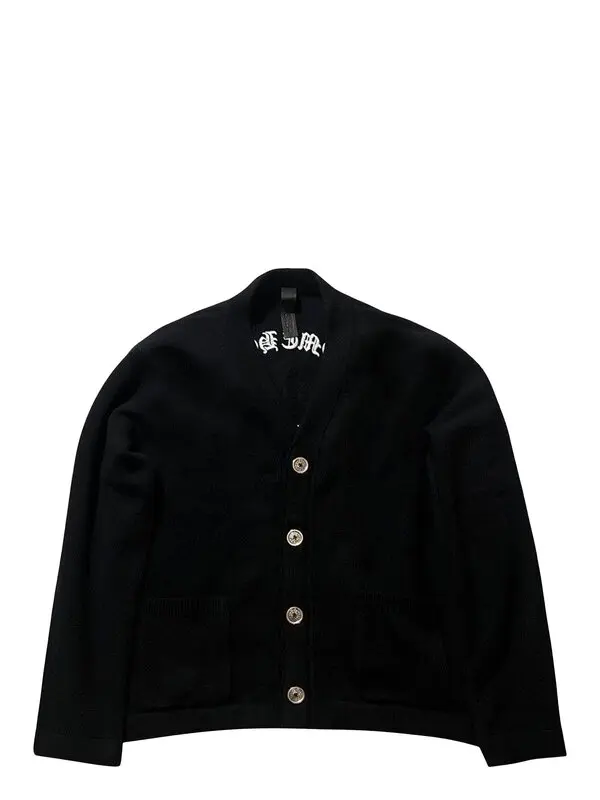 Chrome Hearts Triple Leather Cross Patch Hollywood Cardigan - Black