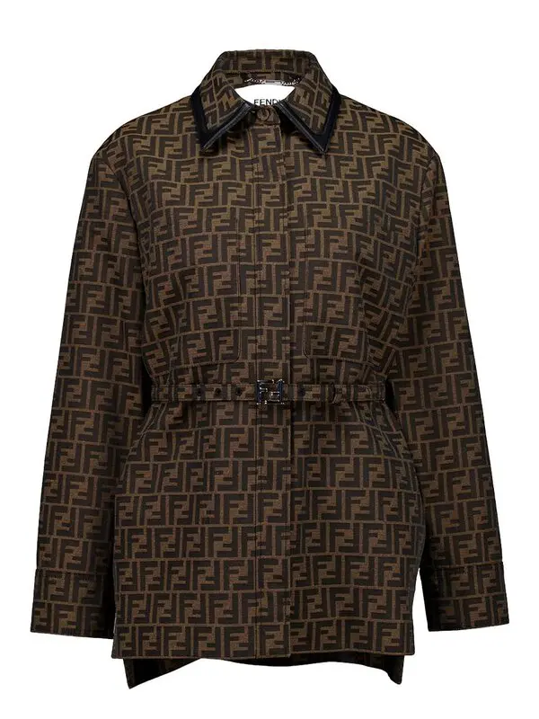 Fendi Ff Canvas Jacket - Brown
