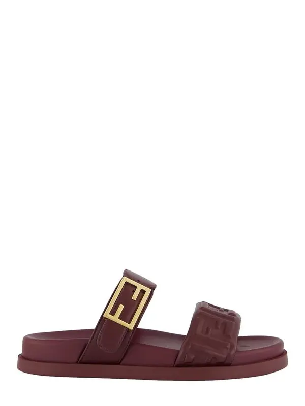 Fendi Nappa Leather Slides - Purple