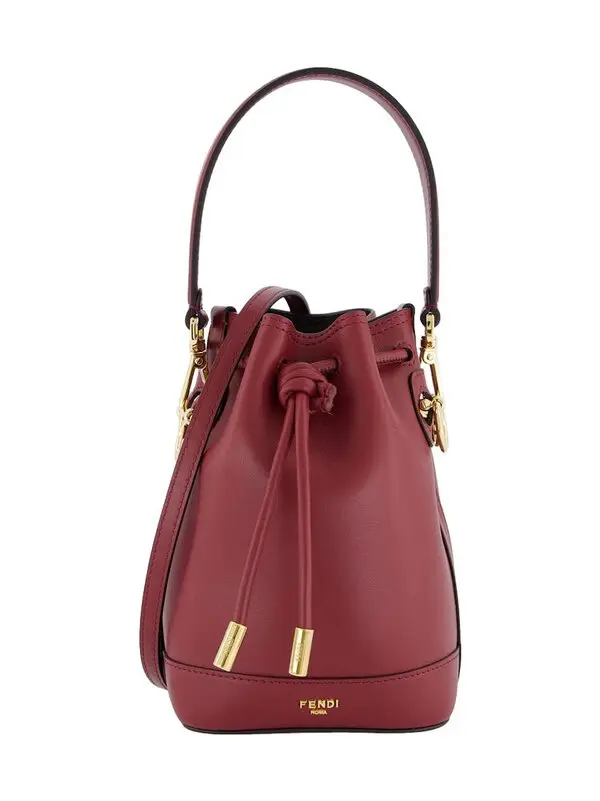 Fendi Mon Tresor Mini Bucket Bag - Burgundy