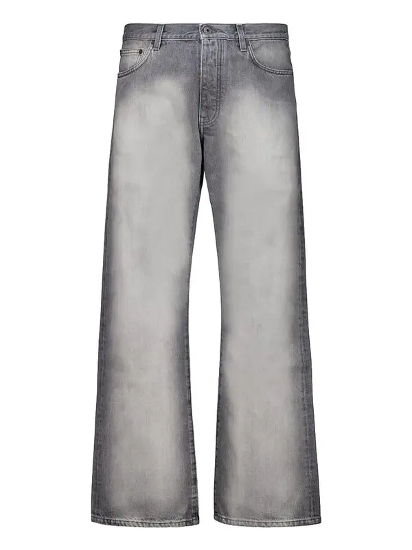 Off-White Sun-faded Relaxed Fit Jeans - Grey