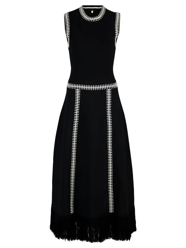 Johanna Ortiz Holiday Knit Midi Dress - Black
