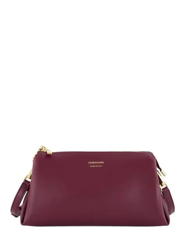 FERRAGAMO Gancini Chain Mini Bag - Burgundy