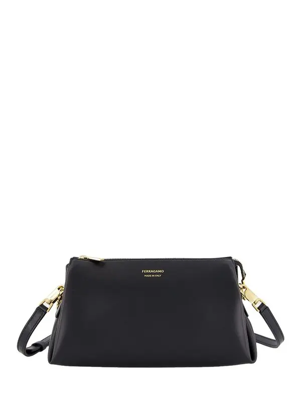 FERRAGAMO Gancini Chain Mini Bag - Black