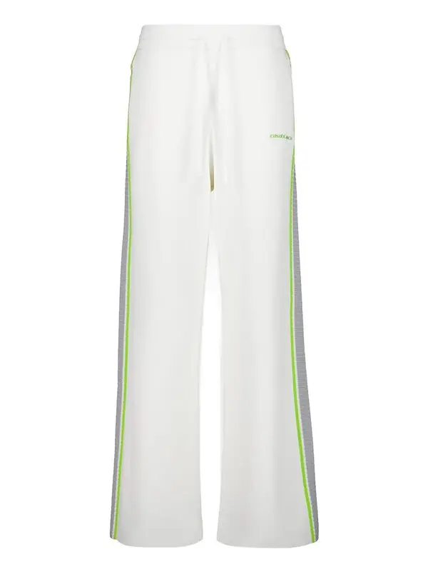 Casablanca Tennis Club Trousers With Neon Trim - White