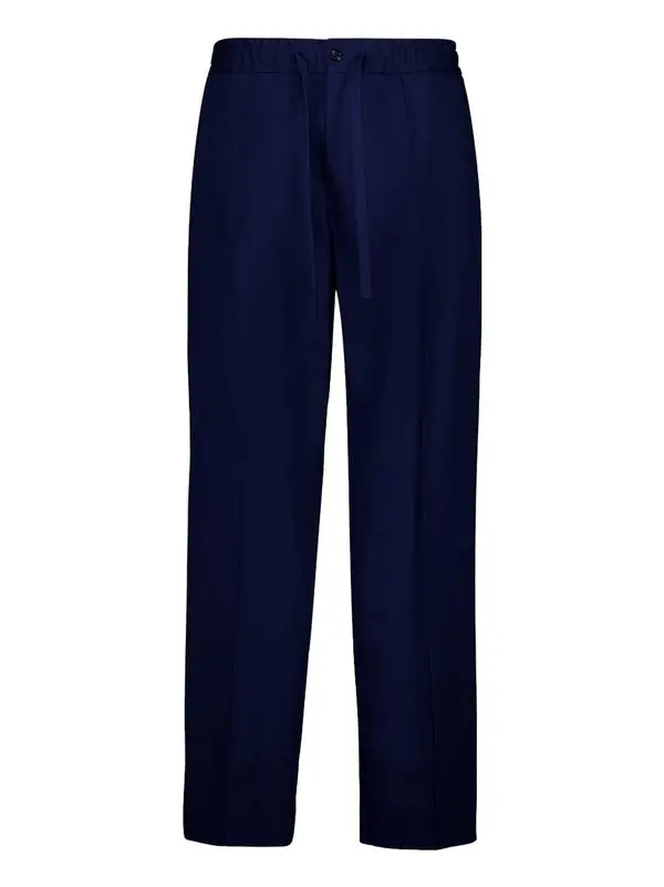 Valentino Garavani Straight-leg Cotton Trousers - Blue