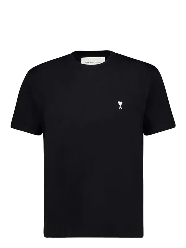 AMI Paris De Coeur Cotton T-shirt - Black