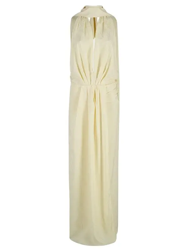 Johanna Ortiz Wildly Beautiful Ecru Halter Dress - Beige