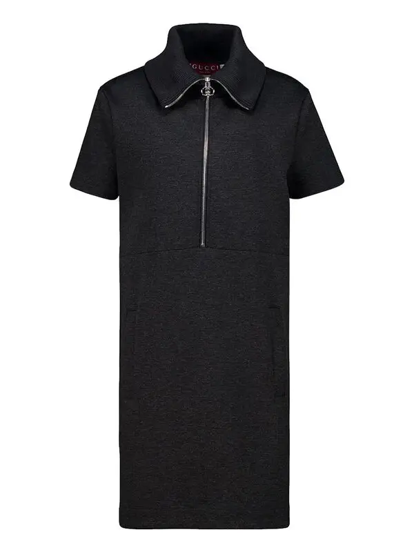 Gucci Mini Zip Dress - Grey