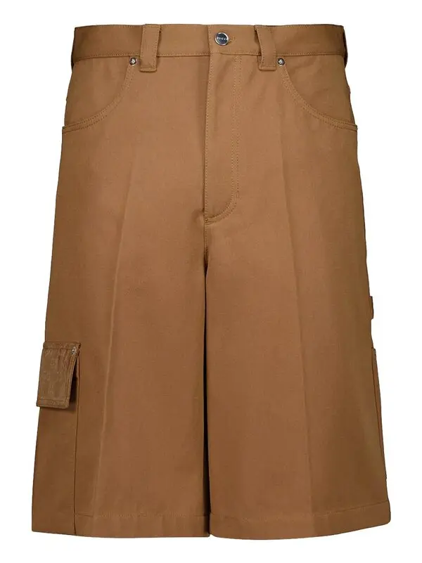 Gucci Cotton Canvas Cargo Shorts - Brown