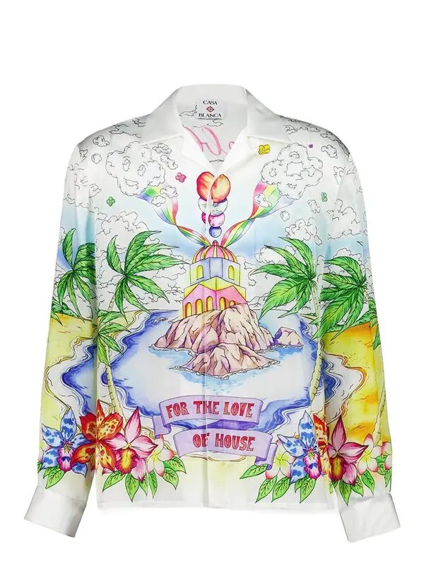 Casablanca Better Days Silk Cuban Shirt - Multicolour