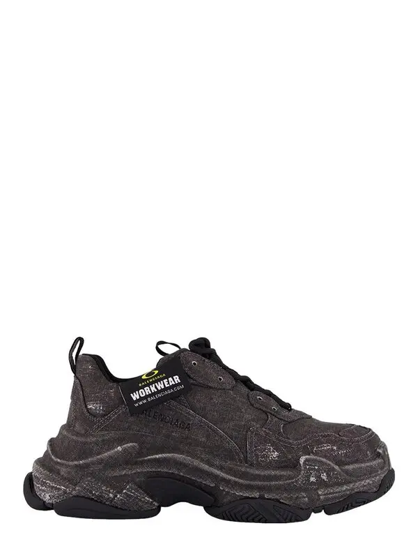 Balenciaga Triple S Canvas Sneakers - Black