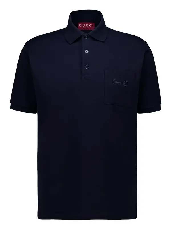 Gucci Night Cotton Polo Shirt - Blue