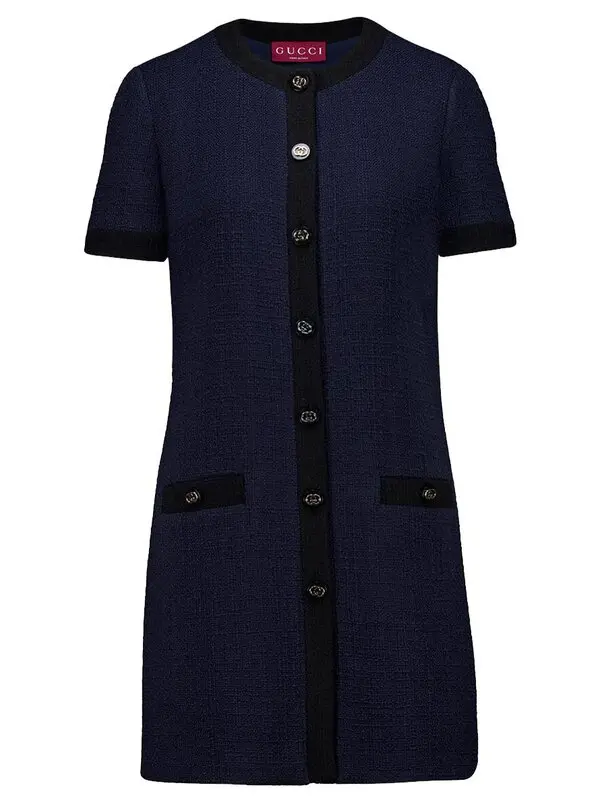 Gucci Mini Wool Dress - Blue