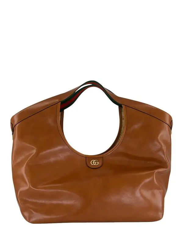 Gucci Giglio Large Tote Bag - Brown